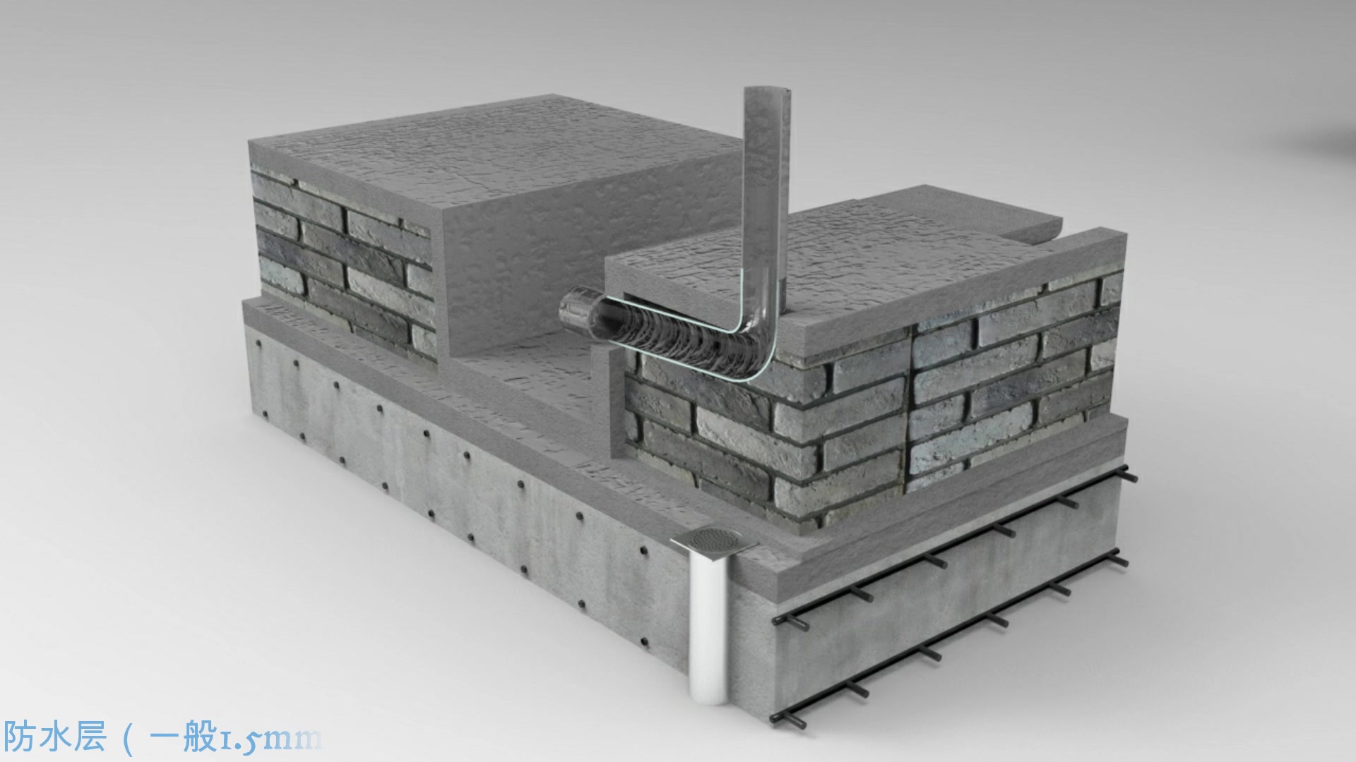 地沟做法(后场厨房地面排水沟节点图)