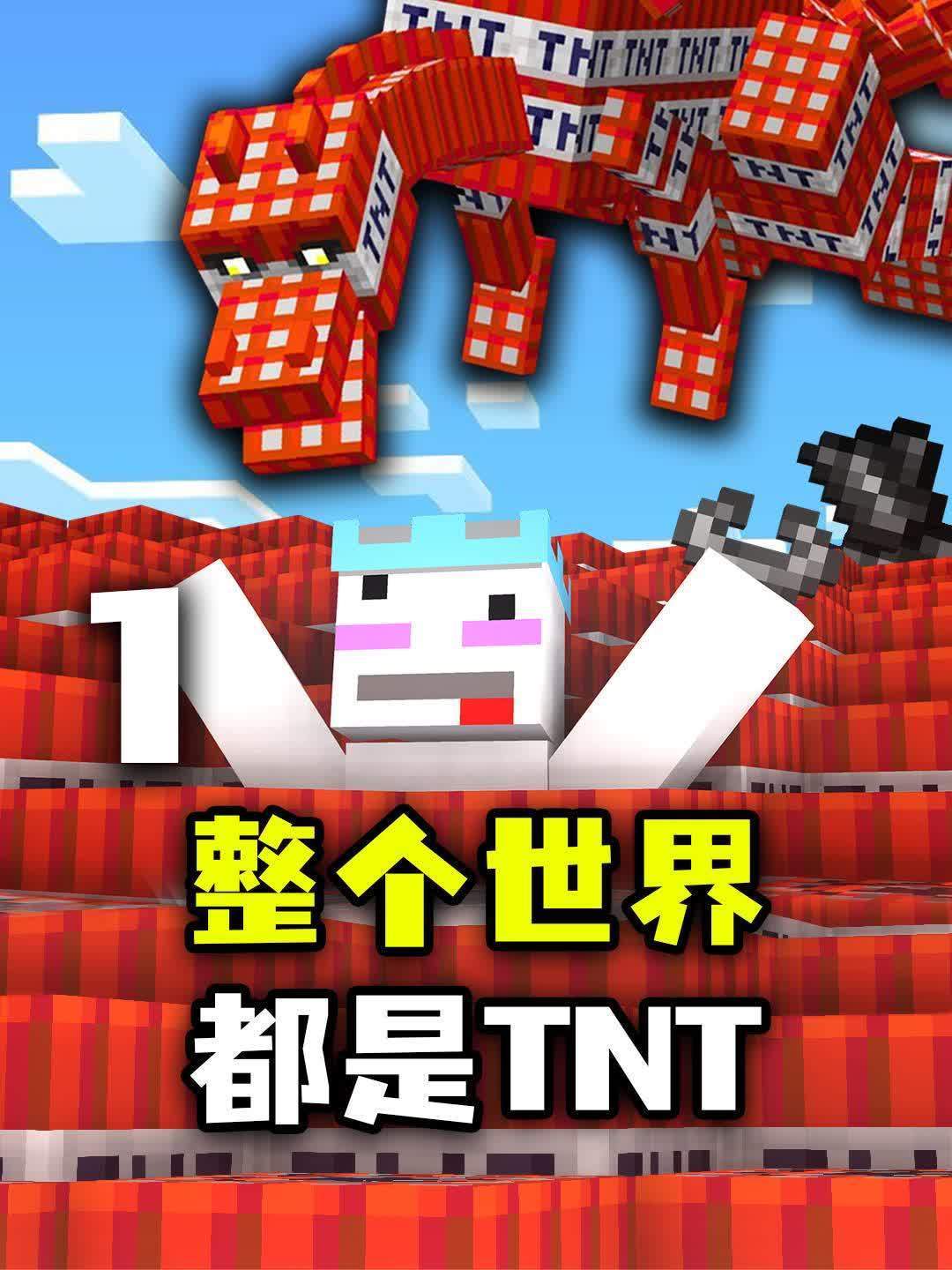 我的世界:整个世界都变成了TNT 到哪都会爆炸!要如何通关MC?
