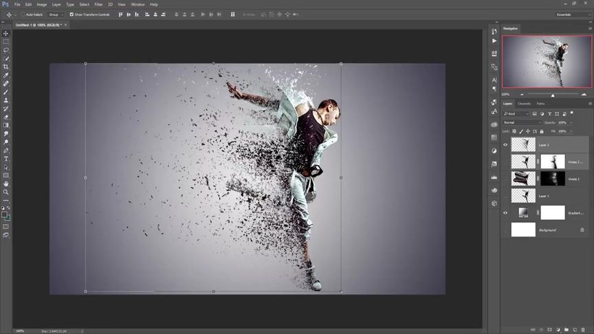 Photoshop教程-色散效果爆炸