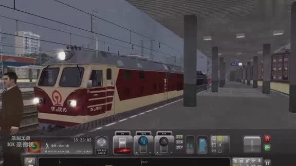 模拟火车:宝成铁路线,从西安开往成都k5次列车雨天行车广播