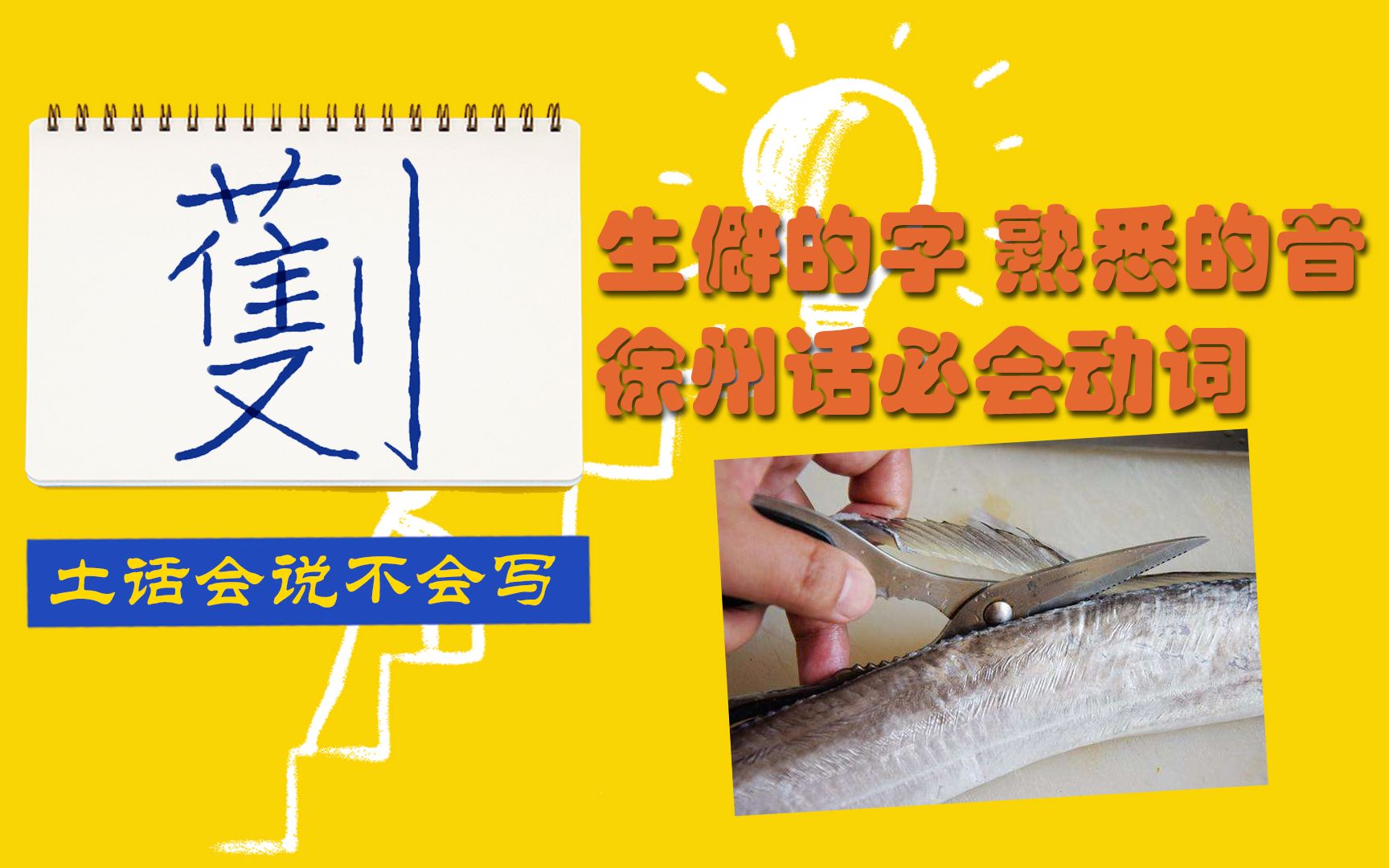 劐,生僻的字,熟悉的音,徐州话必会动词。方言会说不会写?