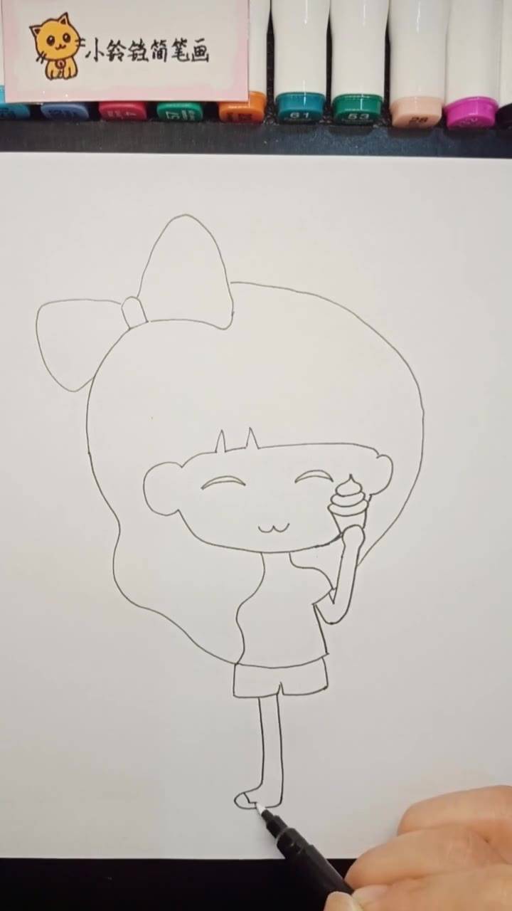 百变女生(二)简笔画 卡通画 小公主