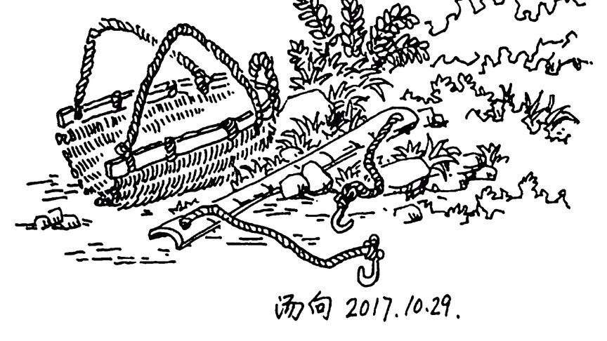 708扁担簸箕三分钟视频学习钢笔画基础入门教程