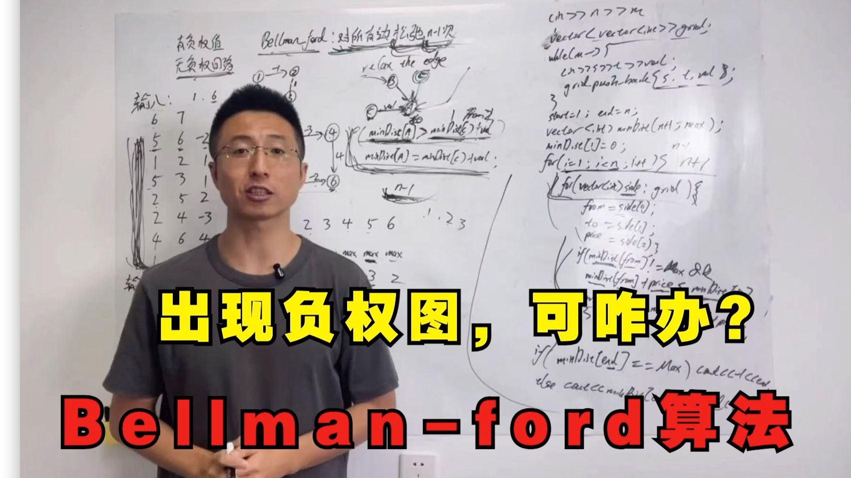 图论:一期视频,学透最短路算法之Bellman-ford算法 | 贝尔曼-福特算法