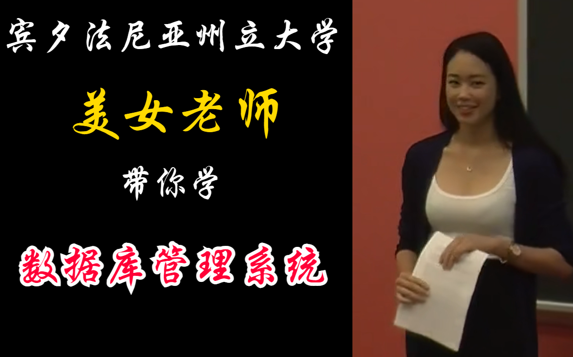 【宾夕法尼亚州立大学】美女老师带你学数据库管理系统
