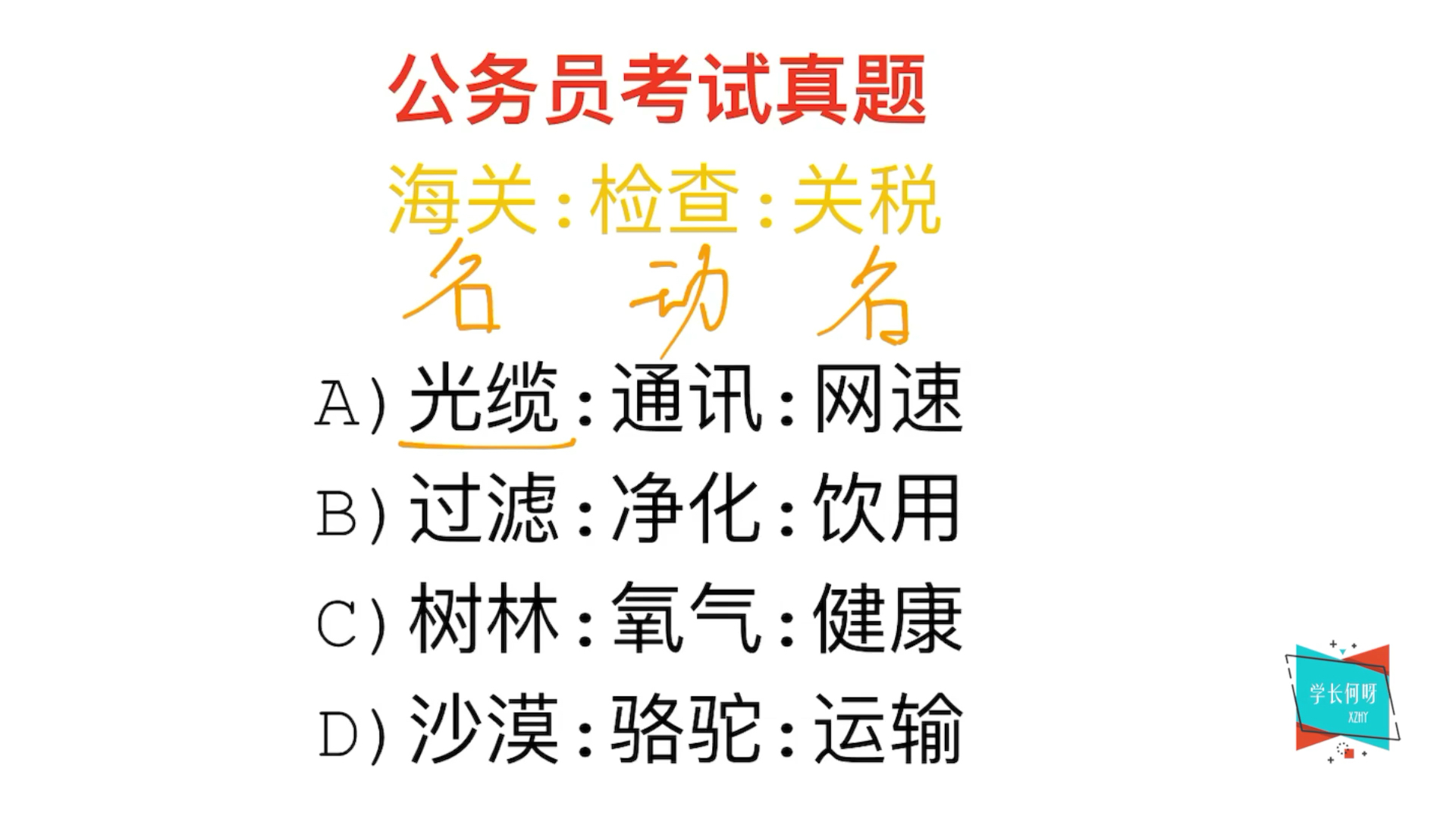 公务员考试,海关:检查:关税,你会选择哪个答案