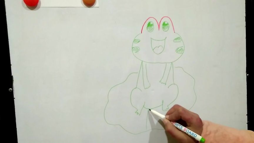 用数字3画青蛙,用数字画画,祈福笑歌画画教程