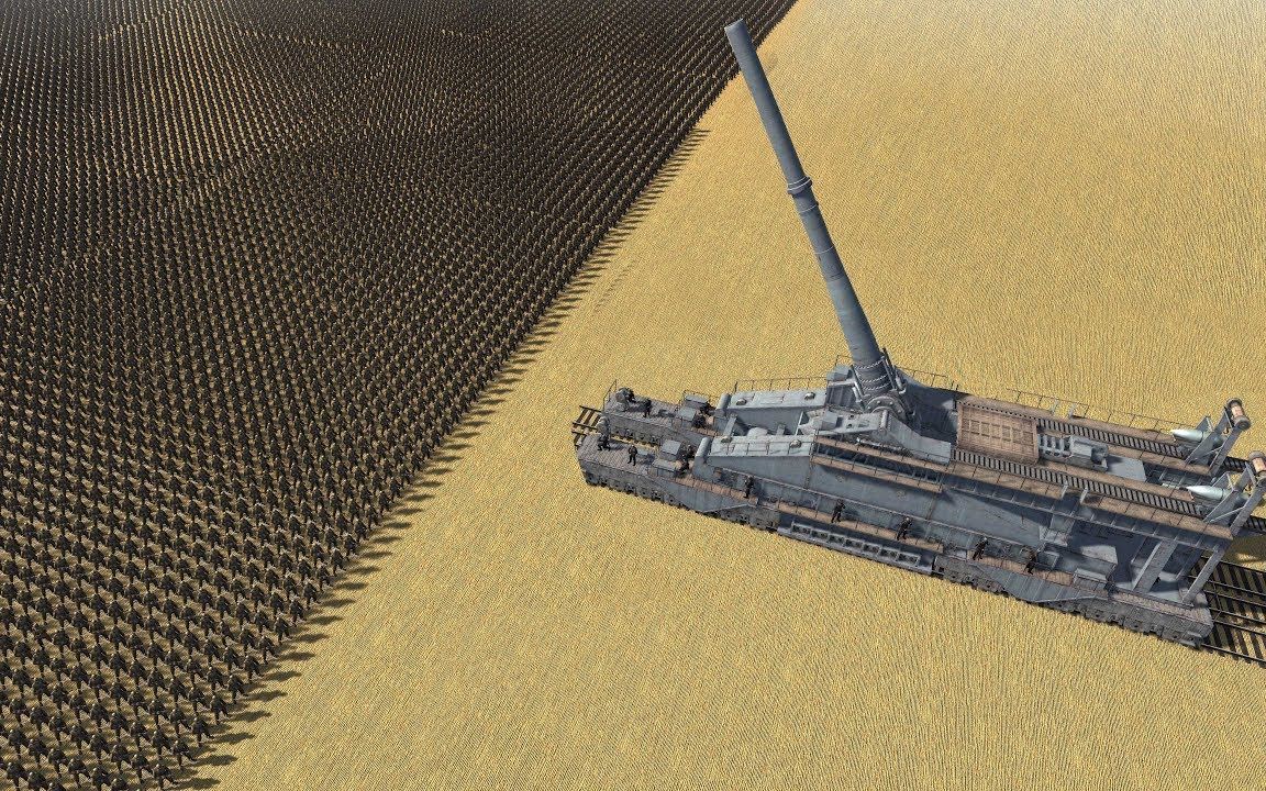 800MM古斯塔夫巨炮VS1000名苏维埃士兵