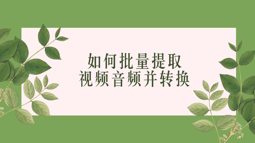 如何批量提取MPG格式视频音频并转换为WAV?