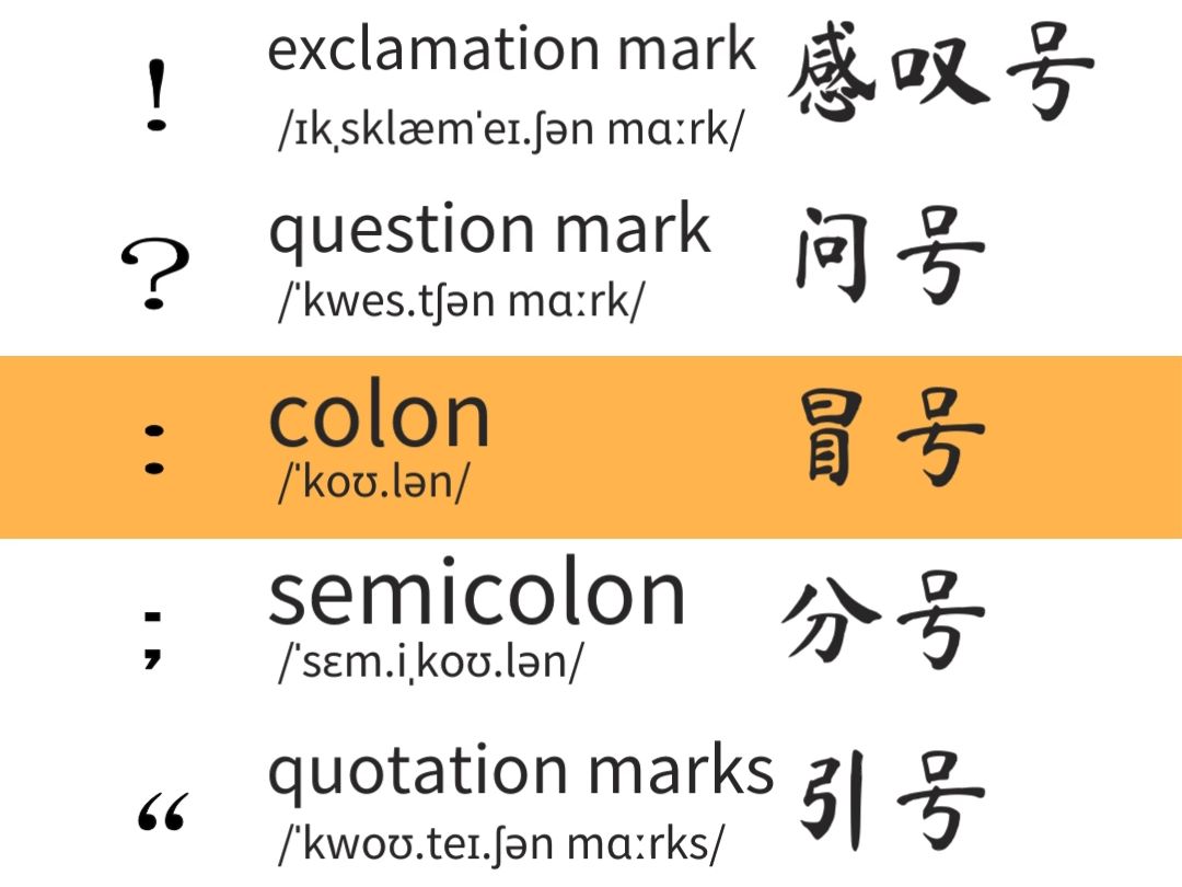 速记单词-标点符号