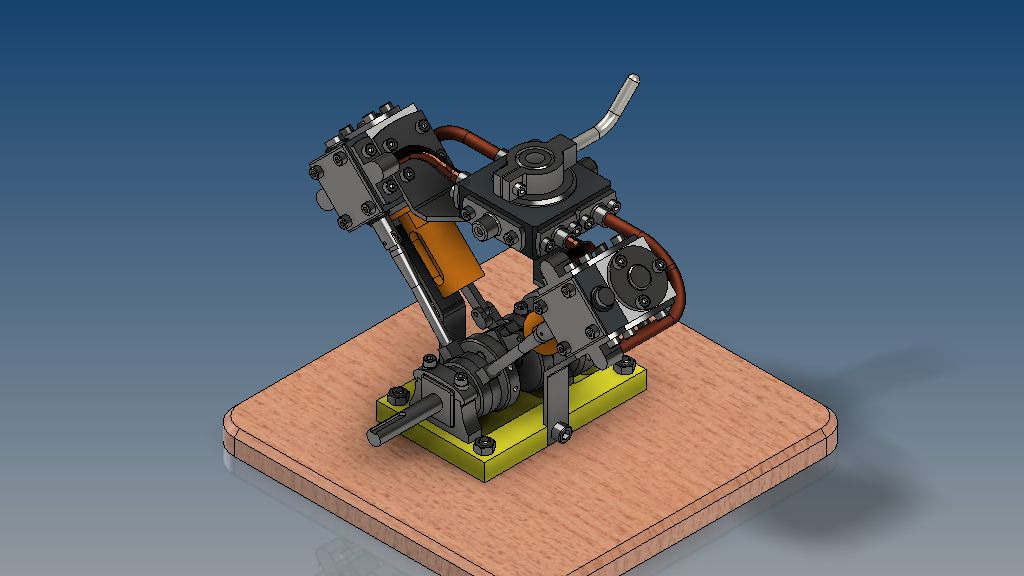 双蒸汽发动机运动仿真