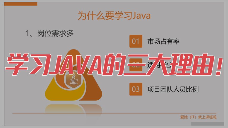【Java】你必须要了解学习Java的三大理由!