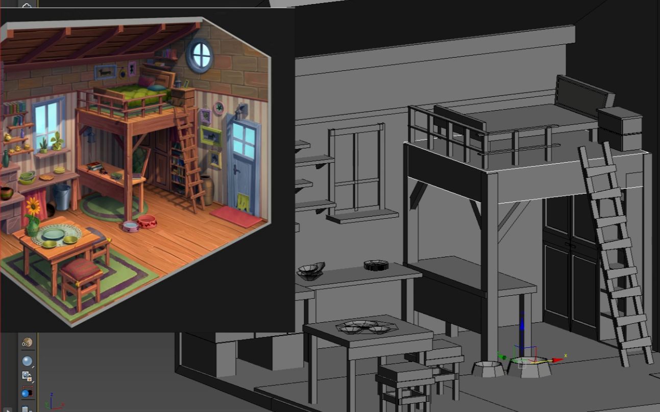 3DMAX场景教程:房子模型布线 细节 渲染 零基础新手入门教程