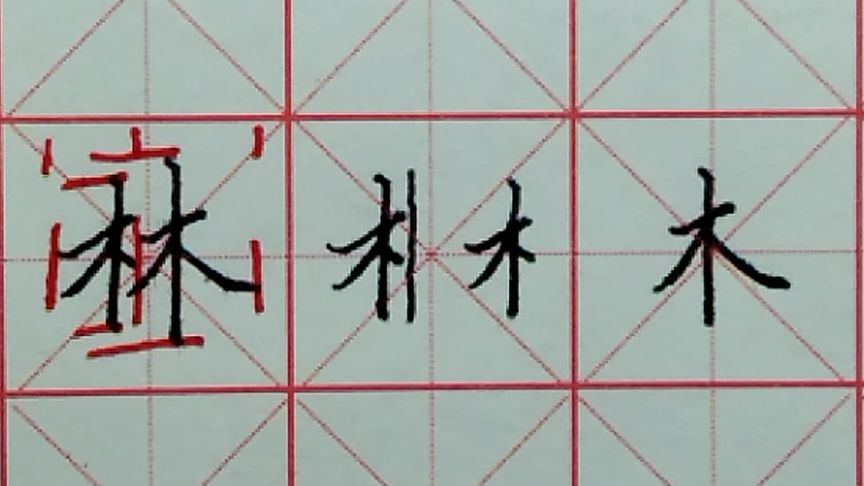 林字的书写方法 硬笔书法视频教程