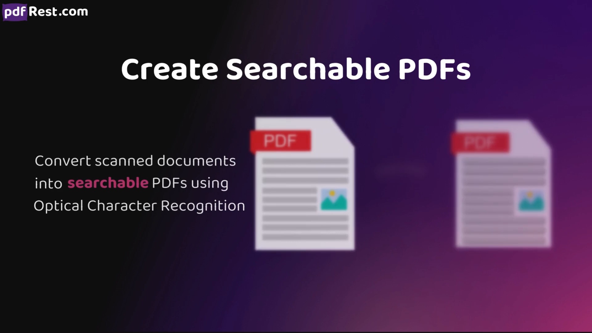 PDFRest PDF OCR光学文字识别 - REST API 工具