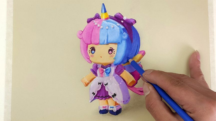 迷你世界又出新皮肤啦!画仙踪守护者悠妮,彩铅卡通手绘