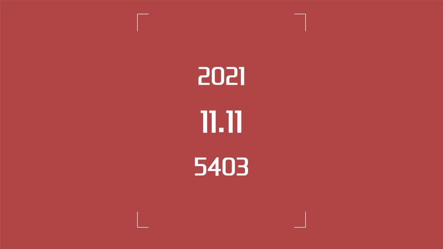 2021年双十一成交额,5403亿,历年来增幅最小