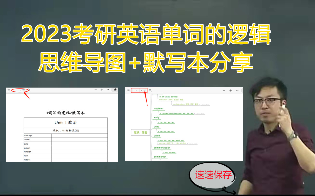 20考研英语唐迟词汇的逻辑-思维导图+默写本;三天背完考研英语单词;...