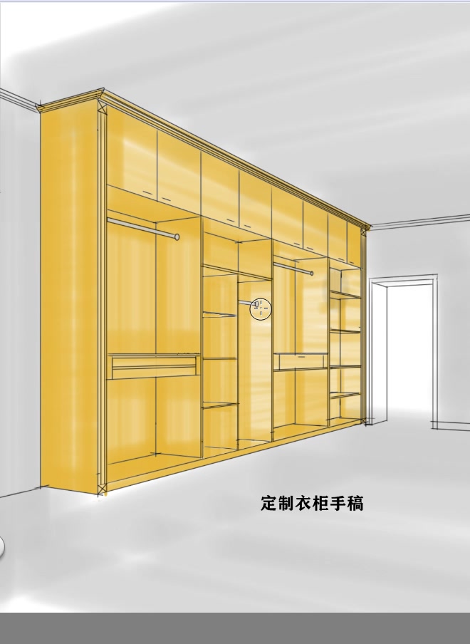 手绘衣柜立面图画法剖解式讲解