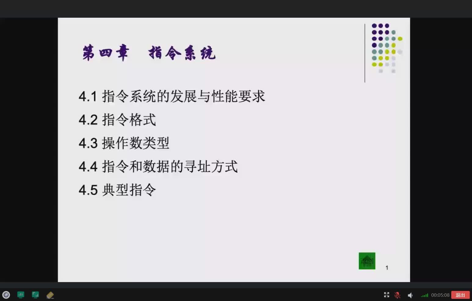 计算机组成原理 范玉雷 第四章 指令系统