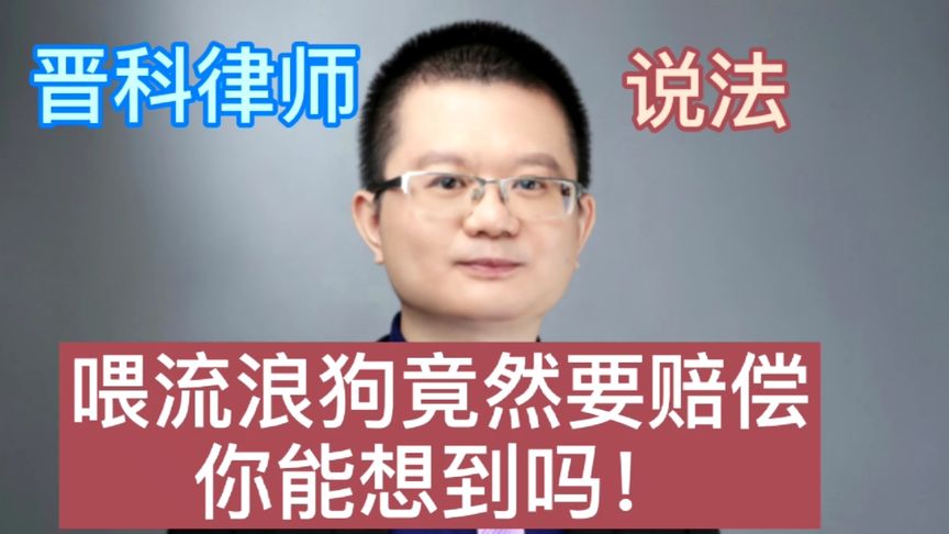 流浪狗咬人,好心喂狗人竟然要赔偿!晋科律师告诉你为什么。
