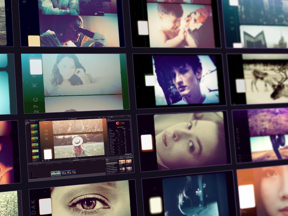 FCPX插件:11种复古super 8mm电影胶片打孔边框损坏条带效果预设(...