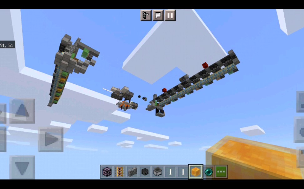 我的世界基岩版珍珠炮,只做了一半。