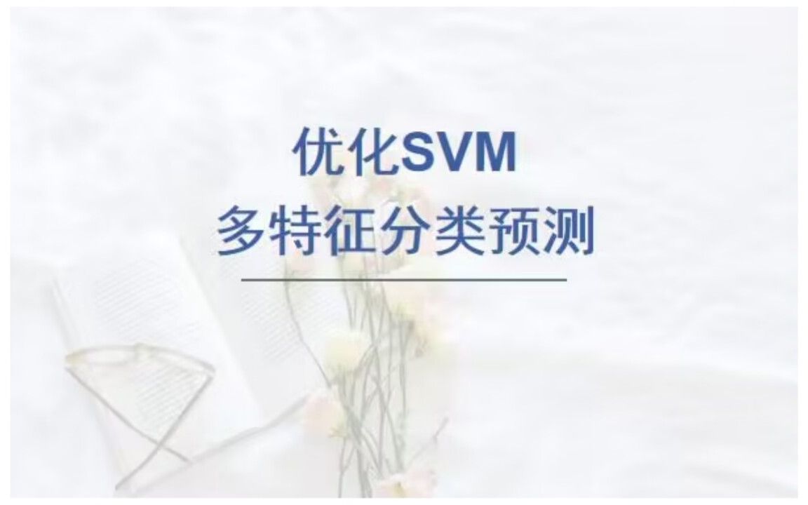 粒子群算法PSO优化支持向量机SVM分类预测,PSO-SVM分类预测