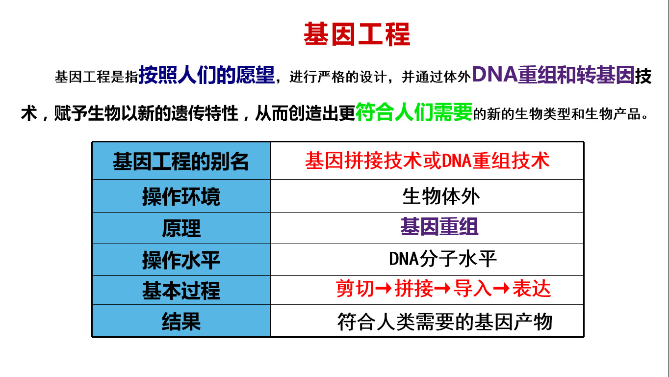 DNA重组技术的基本工具