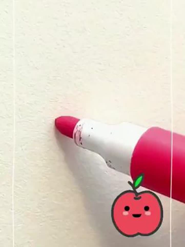 苹果#简笔画 #跟着学画画 #每日一画 #育儿简笔画 #一起学画画