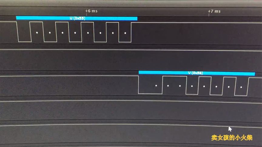 从零开始学单片机39 普通IO口模拟串口发送和接收数据 波形分析