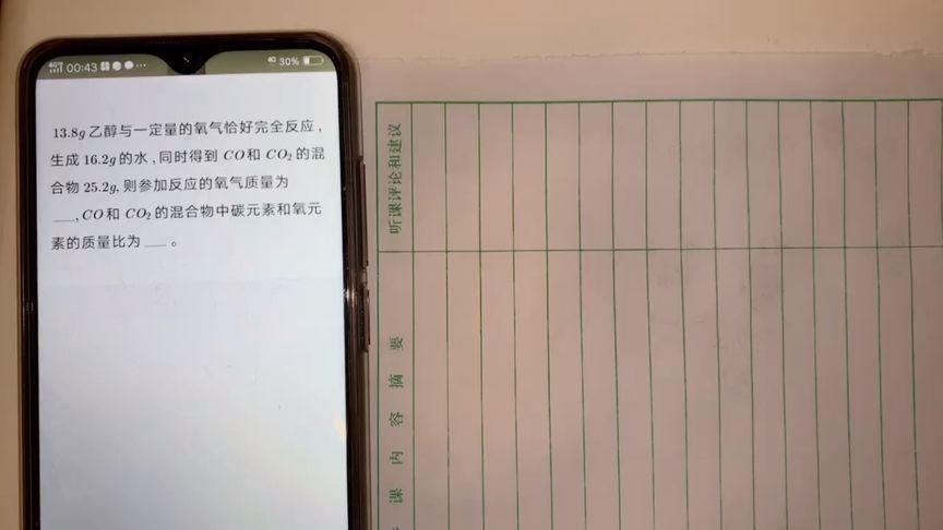 13.8g乙醇与一定量的氧气恰好完全反应生成16.2g水,同时得到co和