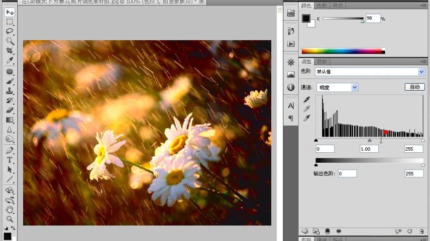 photoshop教程34:教你在Lab模式下为鲜花照片调色,调出唯美效果