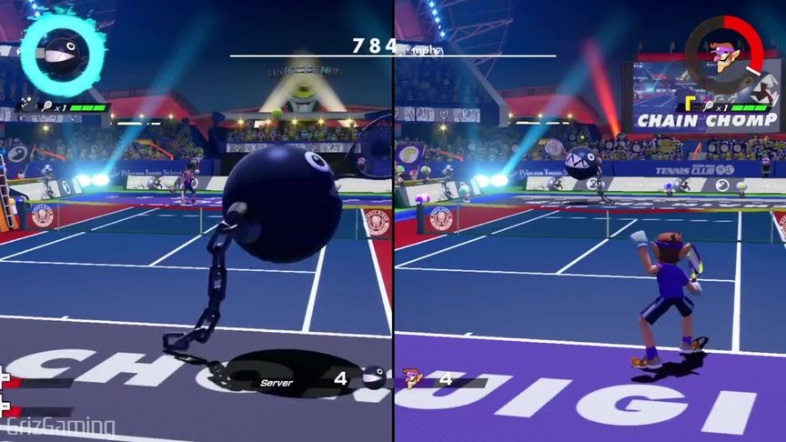 游戏偷跑?体验双人决胜的快感,任天堂NS《马里奥网球》双人影像