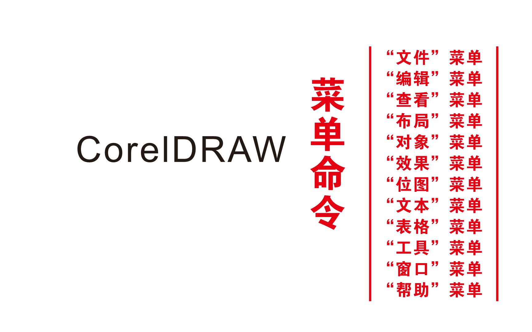 自主学习认识CDR平面设计软件理论知识(二)菜单栏知识