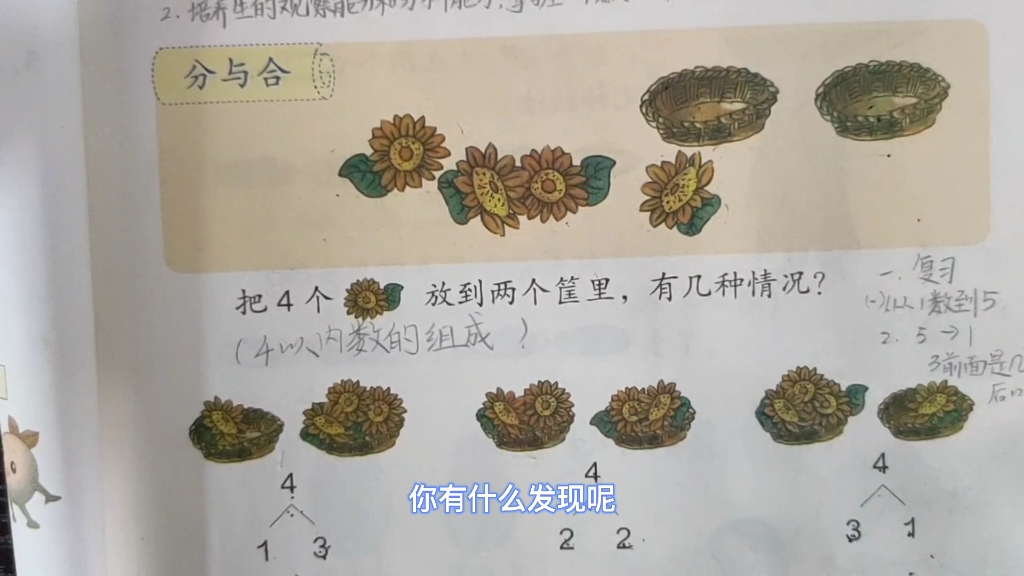 人教版小学数学一年级上册《分与合》知识讲解