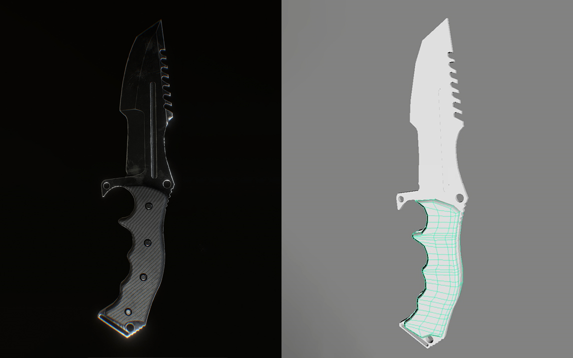 【Maya】超详细小刀模型布线过程、小白入门基础建模教程