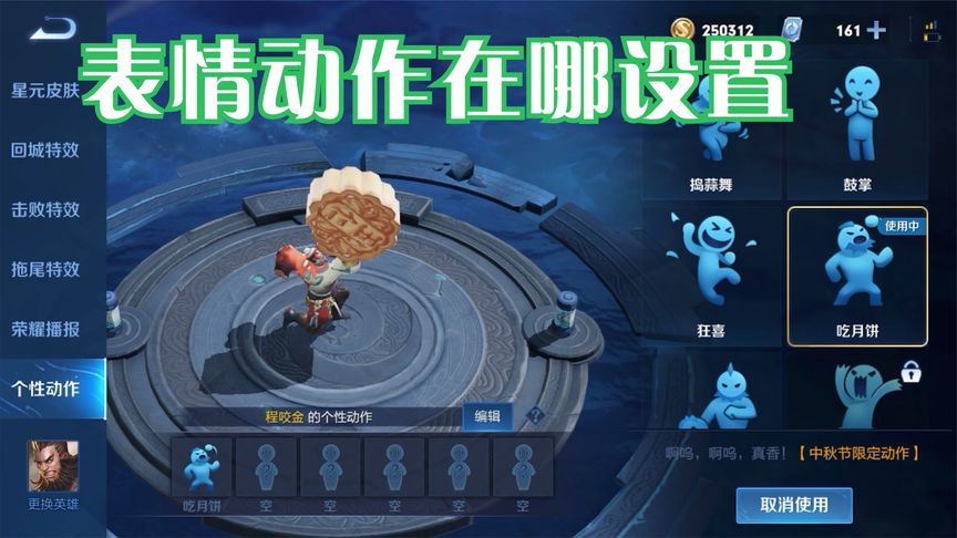 王者荣耀表情动作在哪设置