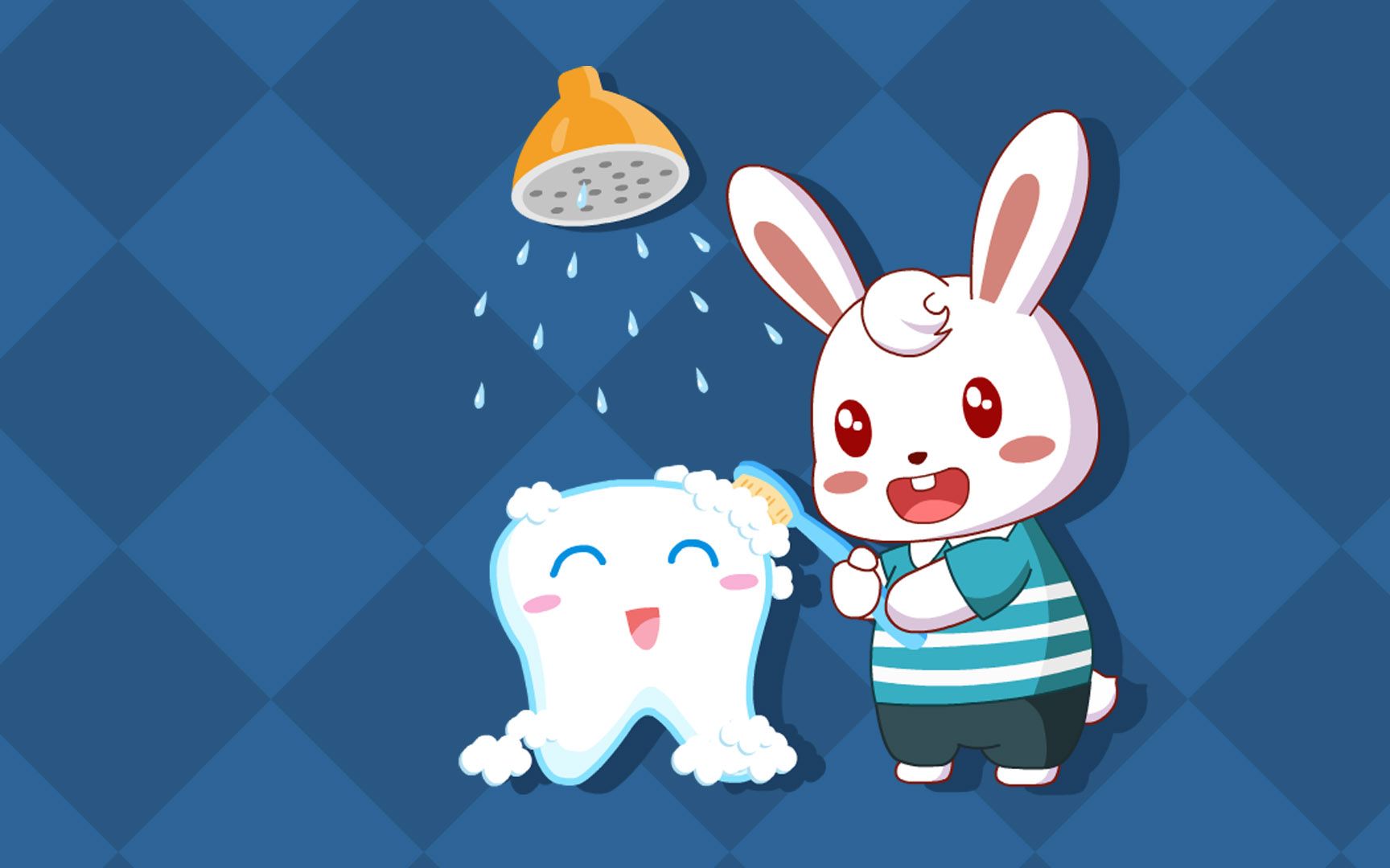 兔小贝儿歌:刷牙呀,牙齿刷得干干净净