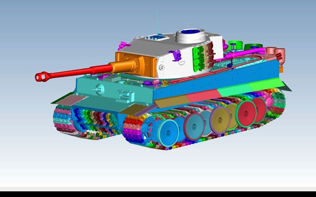 虎式坦克模型有零件可导出以3d打印