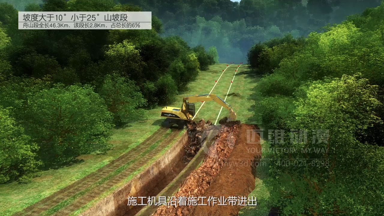燃气输送液化燃气管道施工工业三维动画-三维动画设计公司
