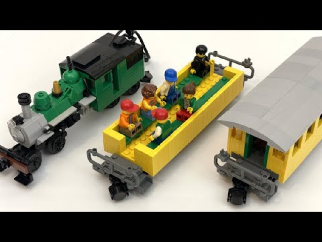 【乐高火车】乐高1:48海斯勒式蒸汽机车+车厢(窄轨,带动力)
