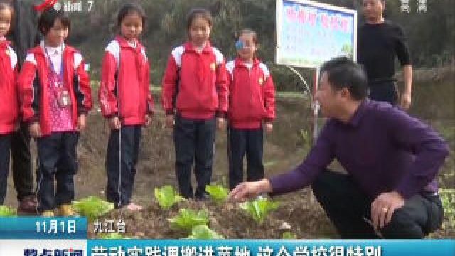 九江:劳动实践课搬进菜地 这个学校很特别