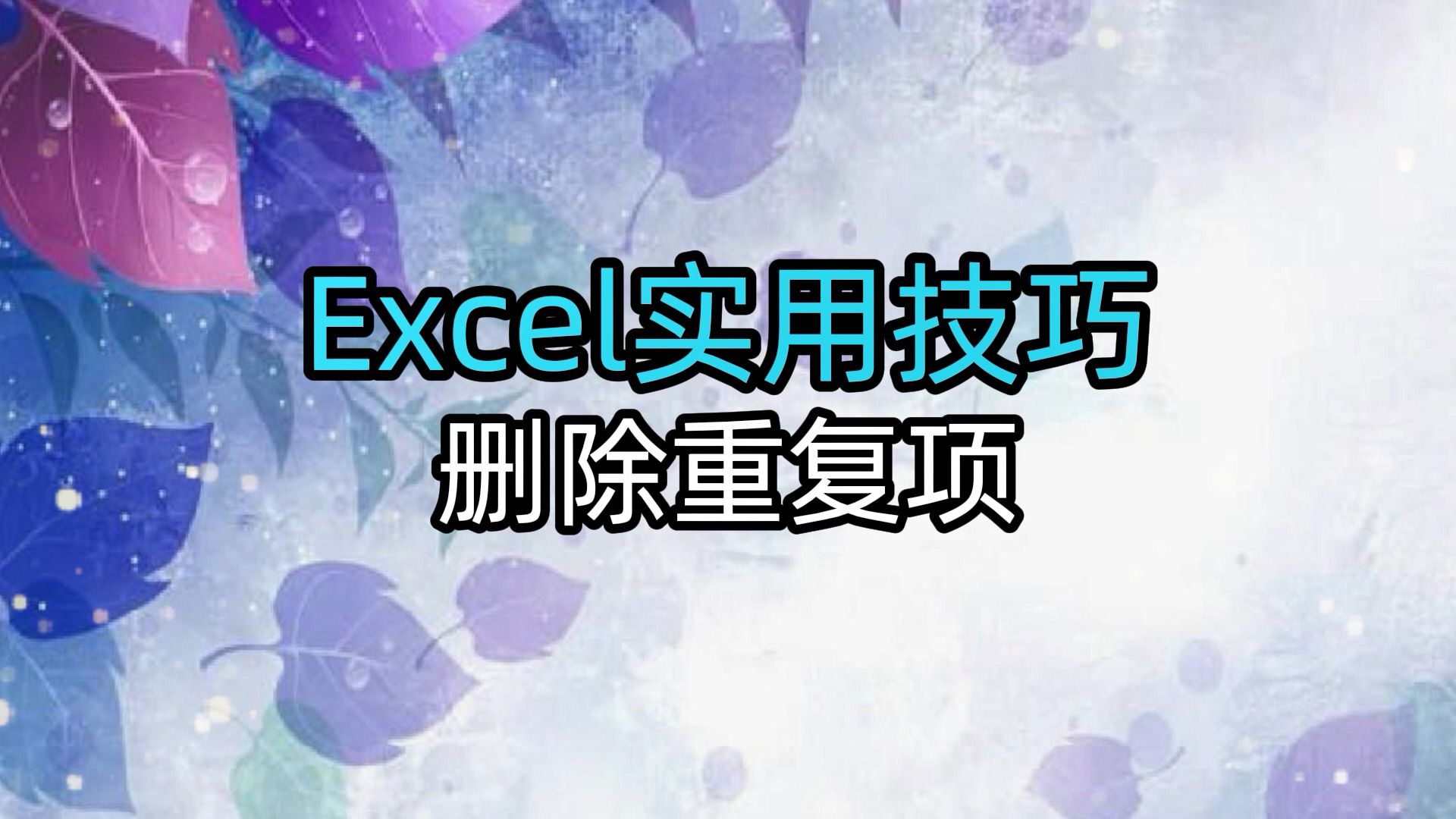 Excel新手必学,轻松清除重复数据