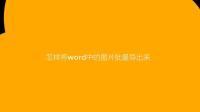 怎样将word中的图片批量导出来