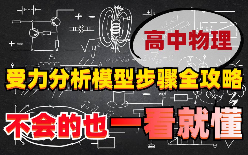 【高中物理】受力分析模型步骤全攻略!不会的也一看就懂!建议收藏...