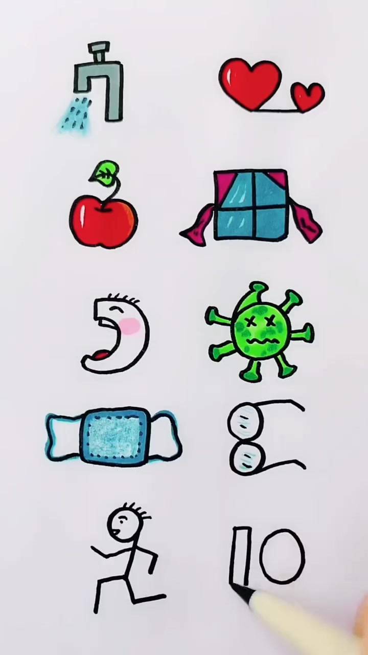 1到10数字简笔画