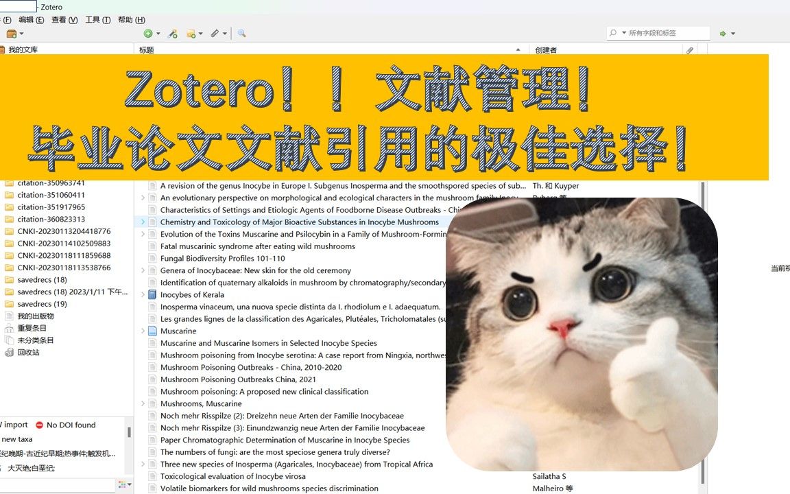 Zotero!文献管理!毕业论文文献引用的极佳选择!