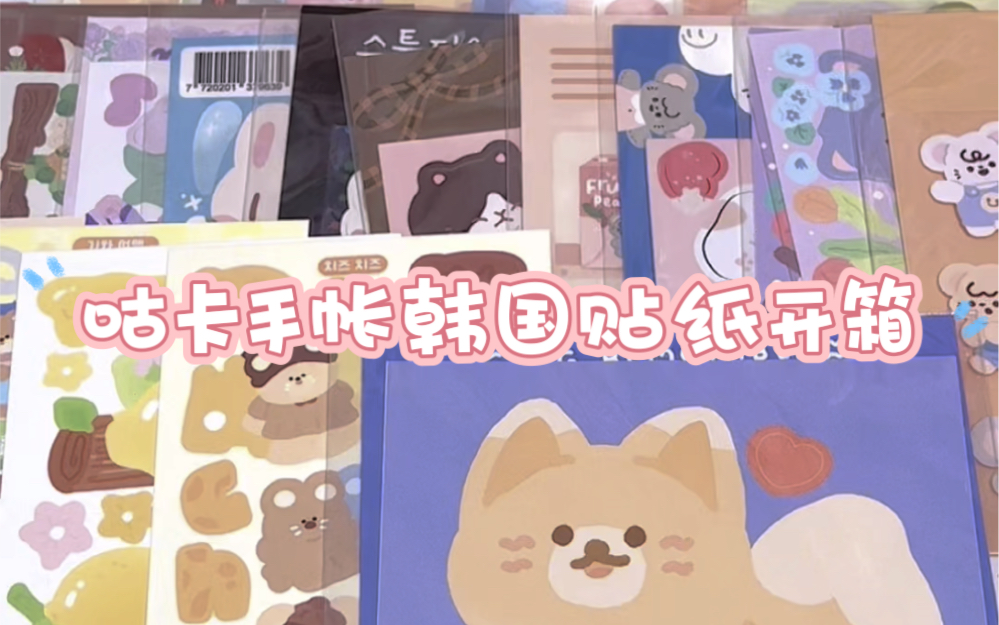 咕卡手帐韩系贴纸开箱～