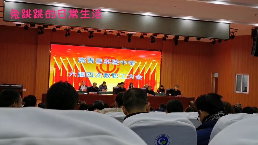 兔跳跳参加六届四次教职工大会,讨论工资福利,选举工会代表